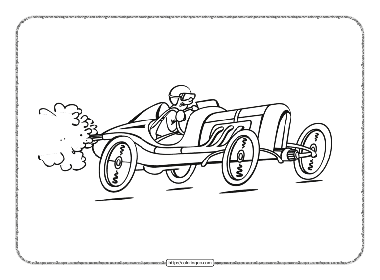 Free Printable Drag Racing Car Coloring Pages