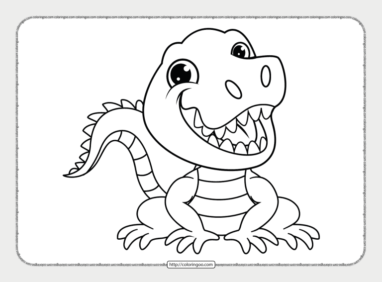 Cute Baby Alligator Coloring Pages