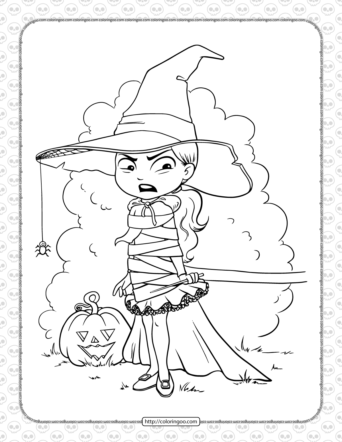 Cute Halloween Coloring Pages For Childrens Cute Halloween Coloring Pages For Childrens