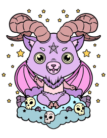 Printable Pastel Goth Coloring Page