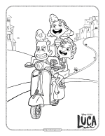 Disney Luca Coloring Sheet