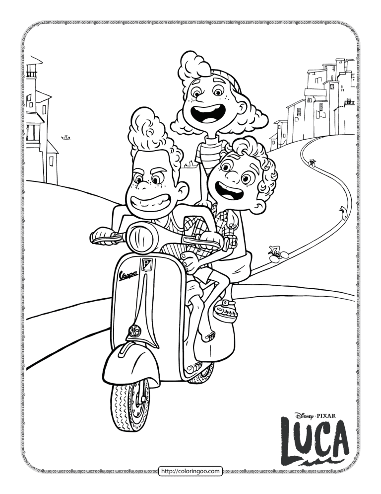 Disney Luca Coloring Sheet
