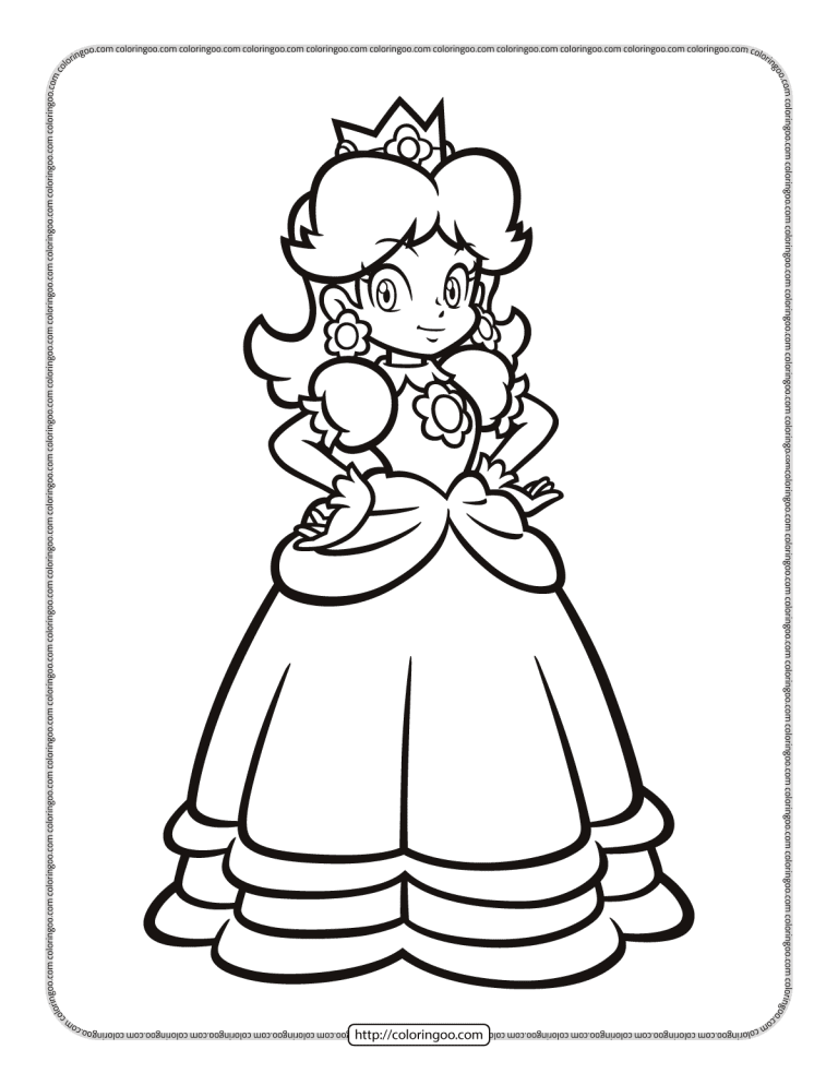 Princess Daisy Coloring Pages