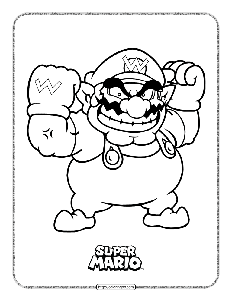 Wario Coloring Pages