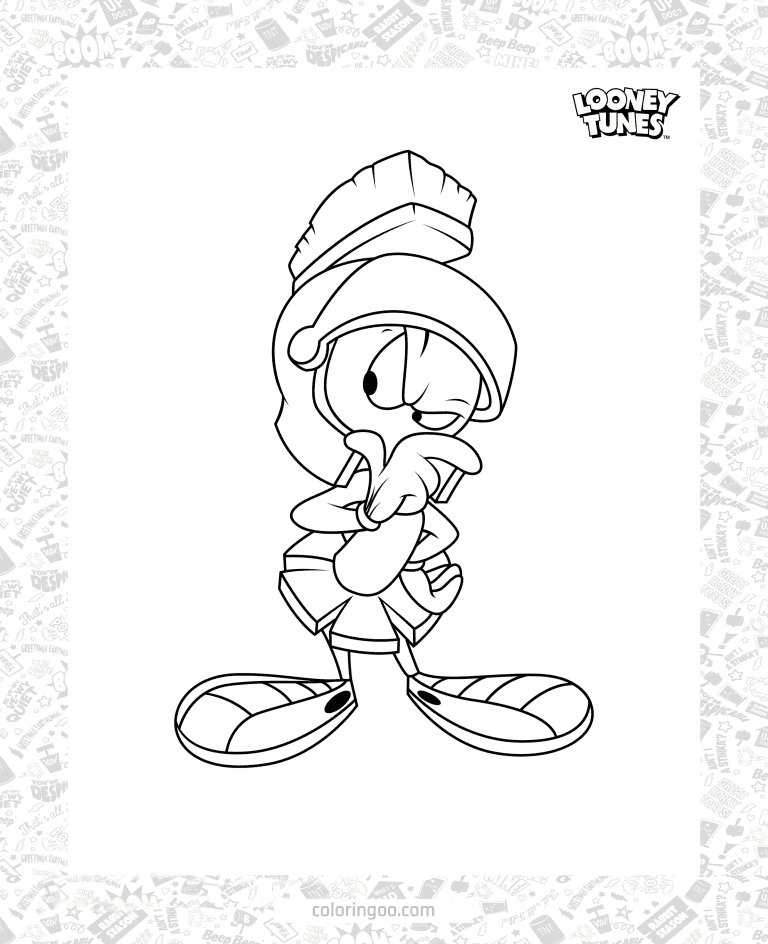 Marvin The Martian Coloring Sheet