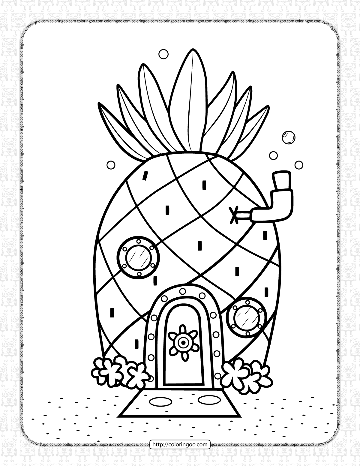 Spongebob House Coloring Pages Spongebob House Coloring Pages
