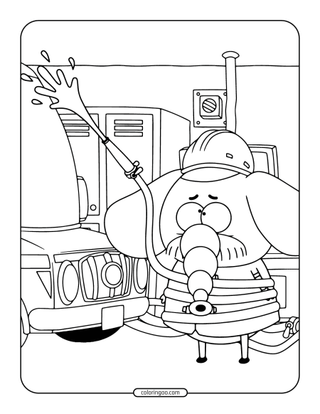 Fil Necati Hortum Kazası Boyama Sayfası