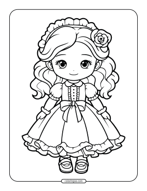 Doll Coloring Book