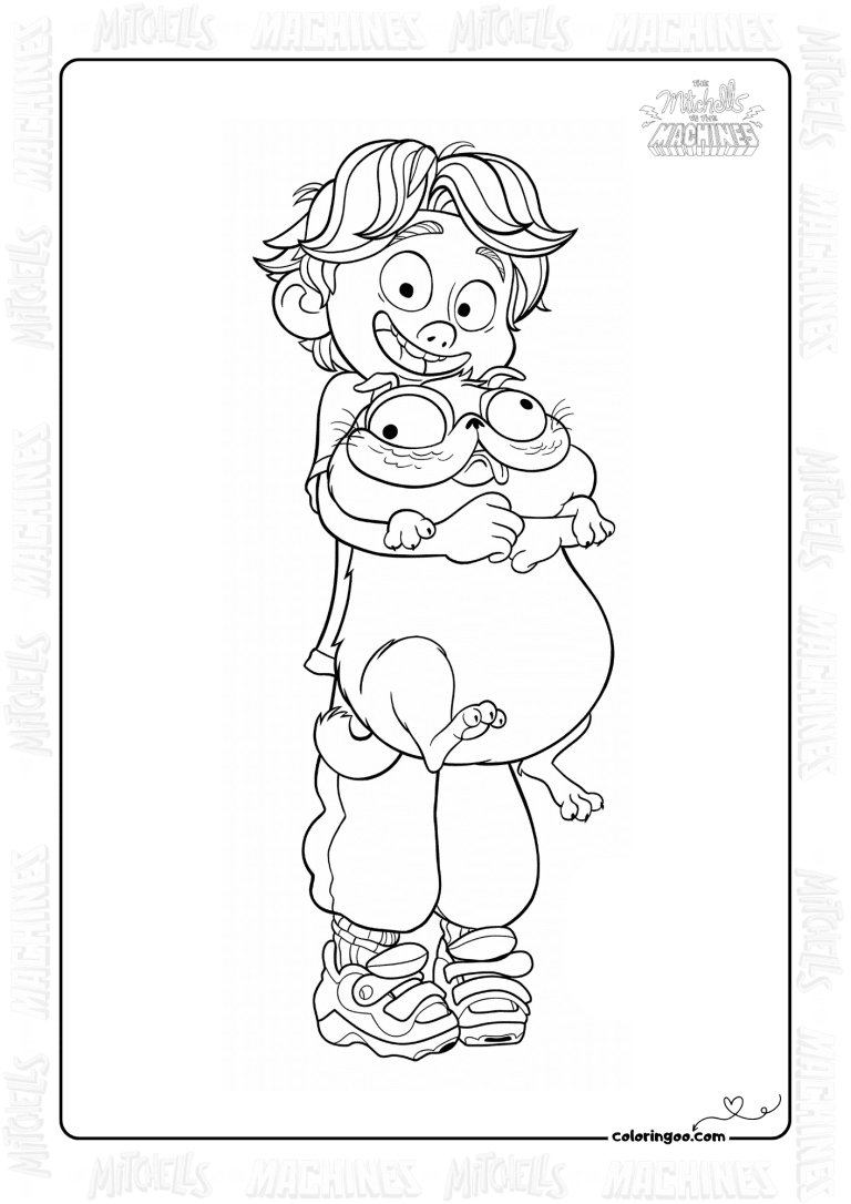 Free Printable Aaron And Monchi Coloring Page
