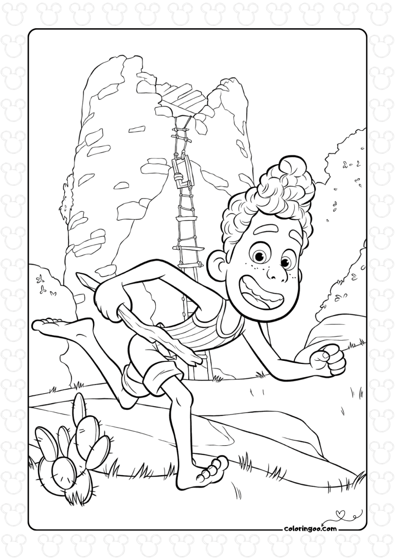 Alberto From Disney Luca Coloring Page