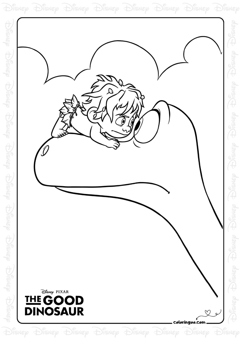 Free Printable Arlo And Spot Face To Face Coloring Page