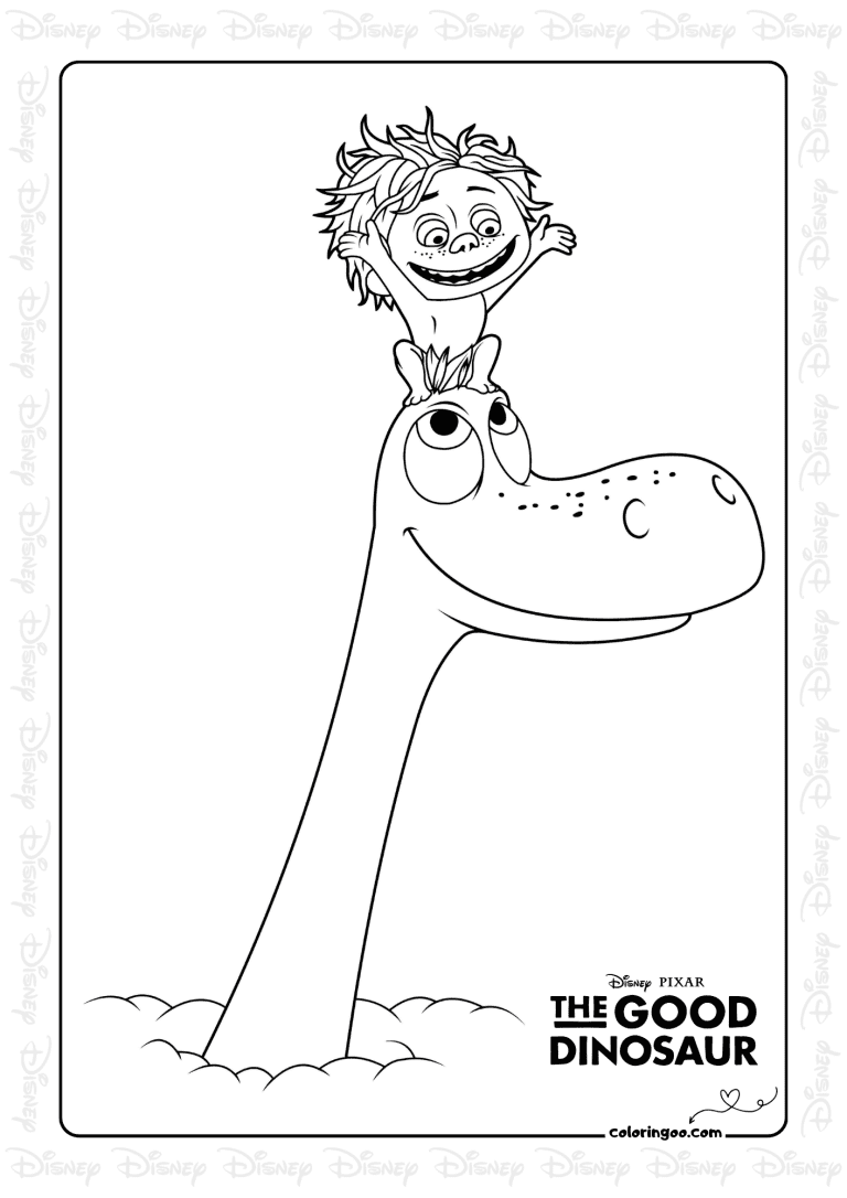 Disney The Good Dinosaur Spot Arlo Coloring Book