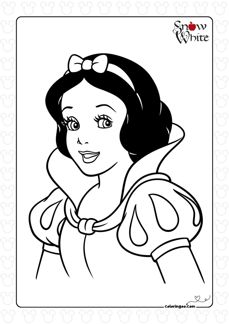 Printable Disney Snow White PDF Coloring Pages
