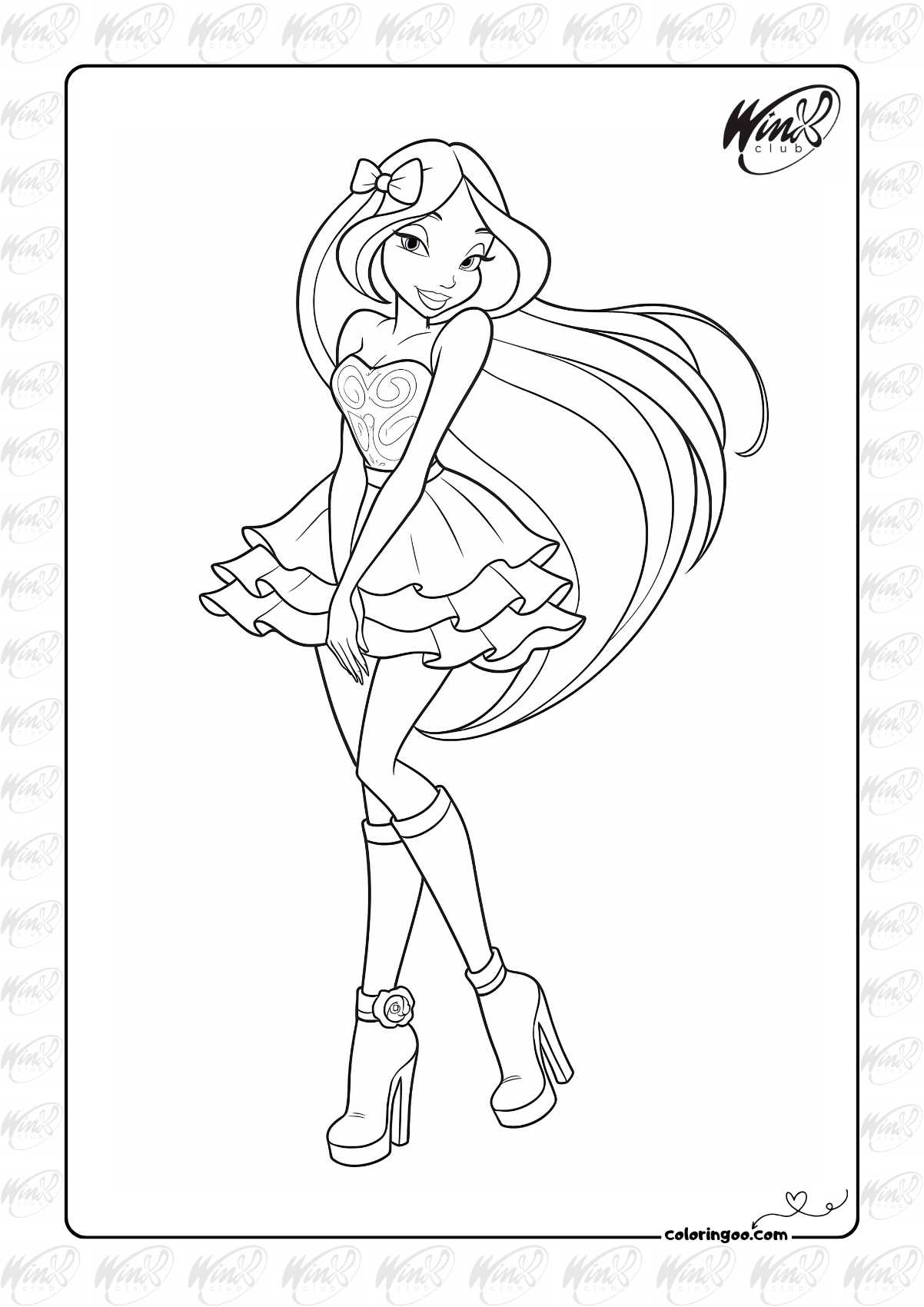Beautiful Winx Girls Coloring Pages