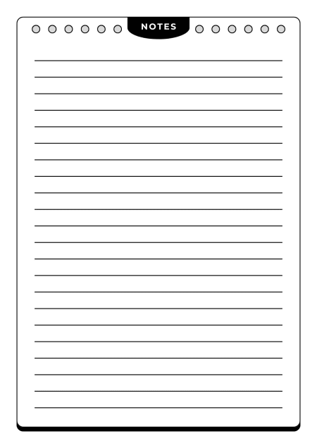Black and White Lines Note Paper Worksheet