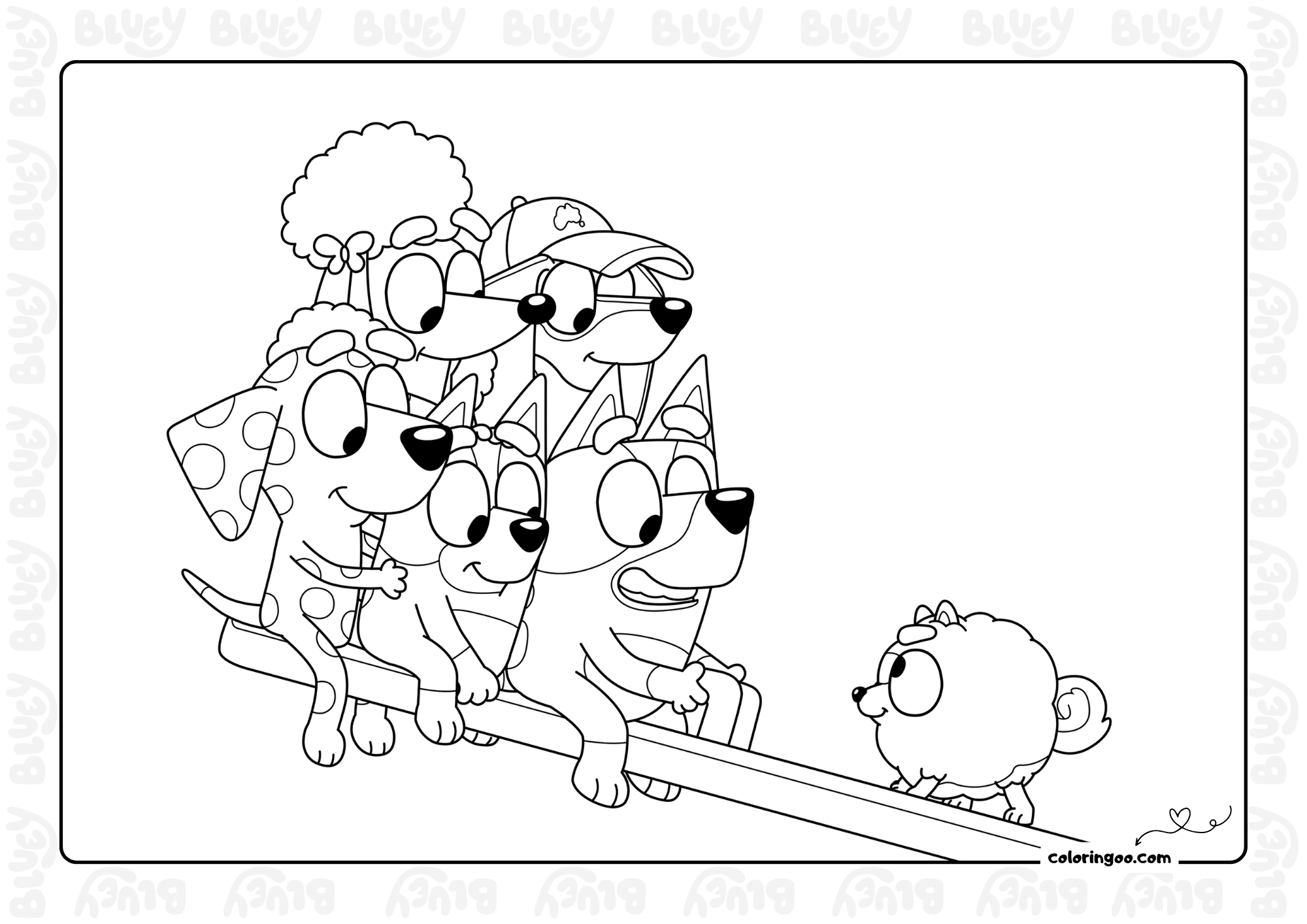 Bluey a Strong and Hardy Breed Coloring Page