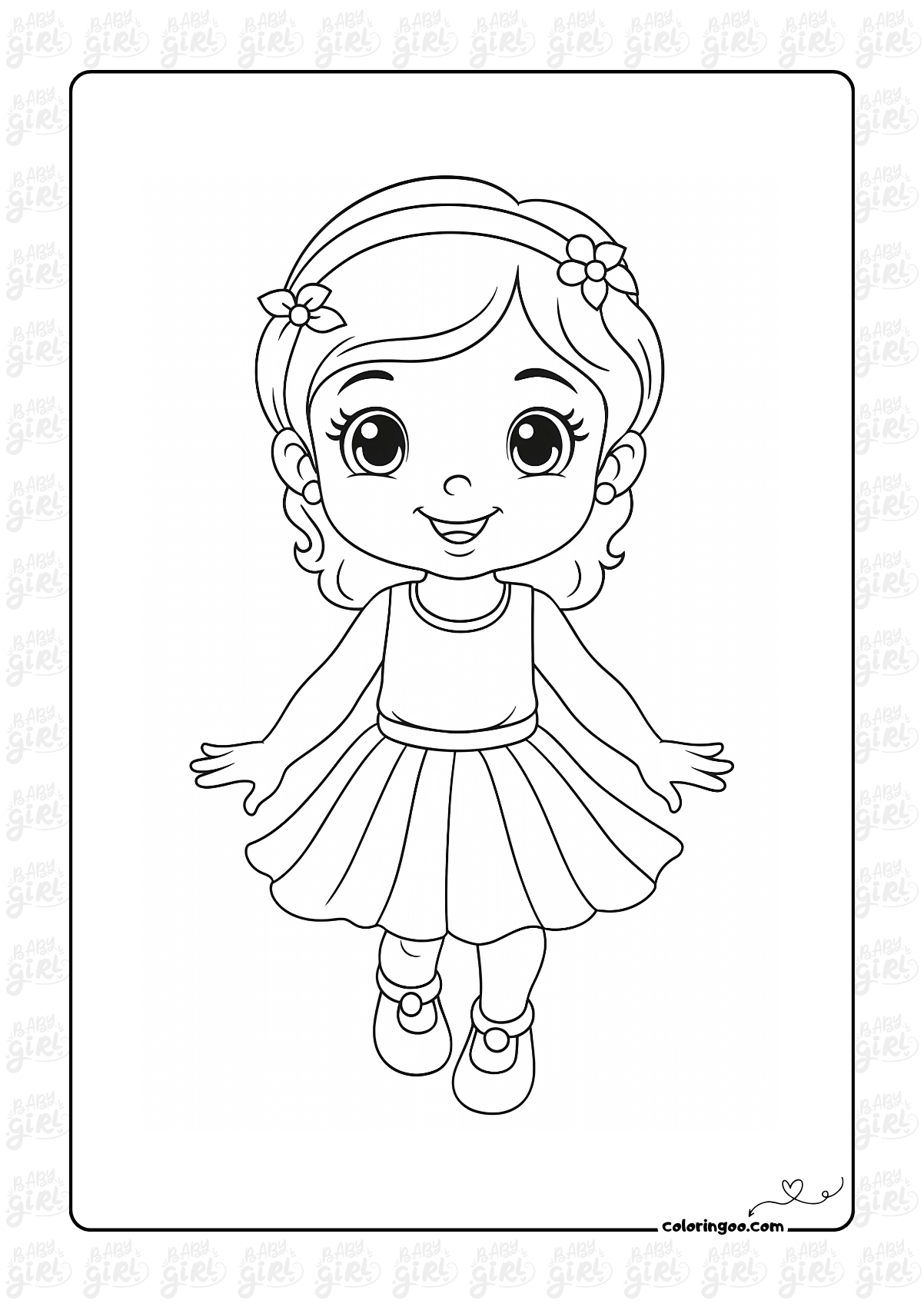 Cute Girl Coloring Pages 23