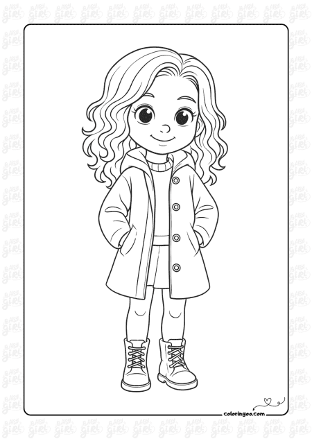 Free Printable Cute Girl Coloring Pages 29