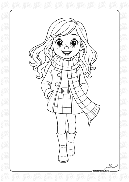 Cute Girl Coloring Pages 30