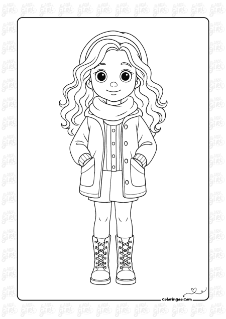 Girls Coloring Pages 03