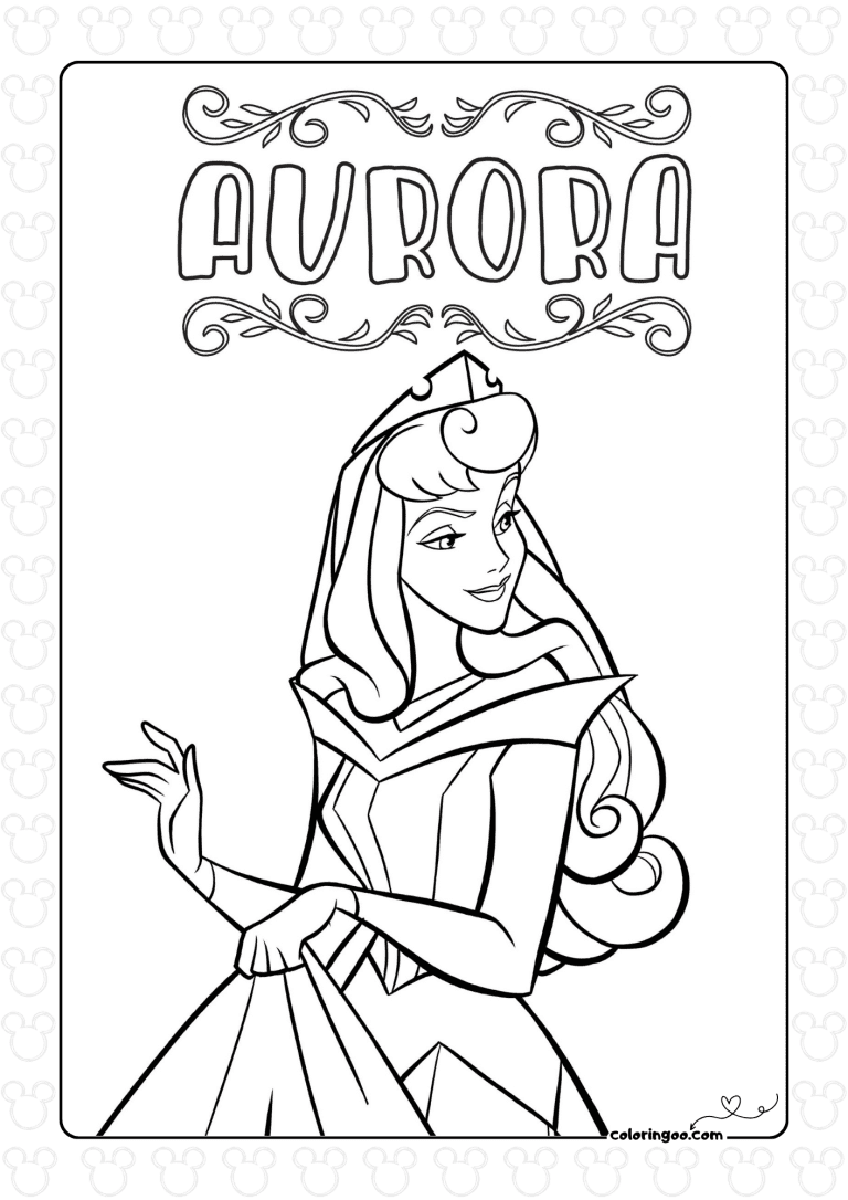 Disney Princess Aurora Coloring Page