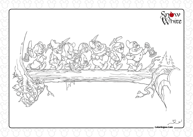 Dwarfs Are Walking On A Log