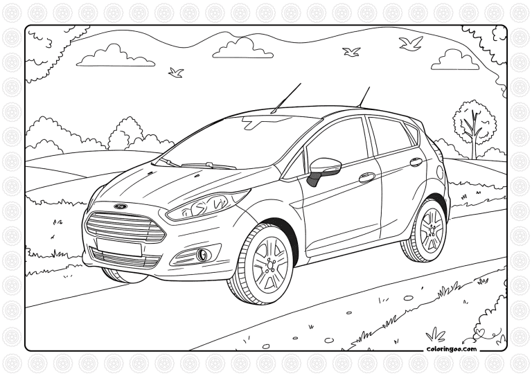 Ford Fiesta Coloring Page
