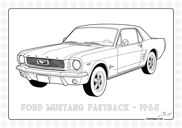 Ford Mustang GT 2015 Front View Outline