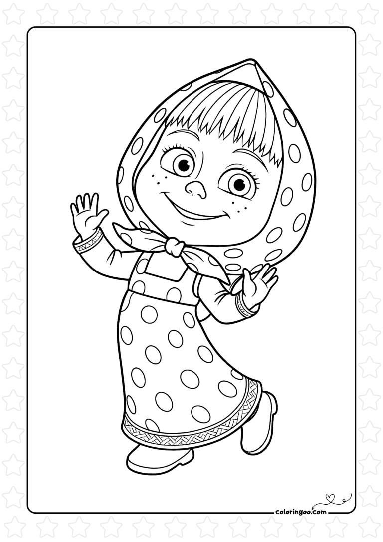 Printable Masha Coloring Pages