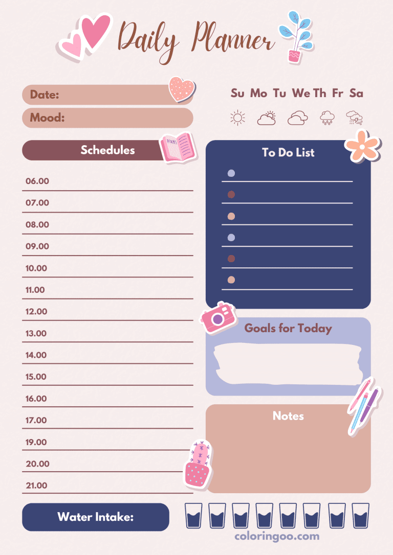 Free Printable Daily Planner 13