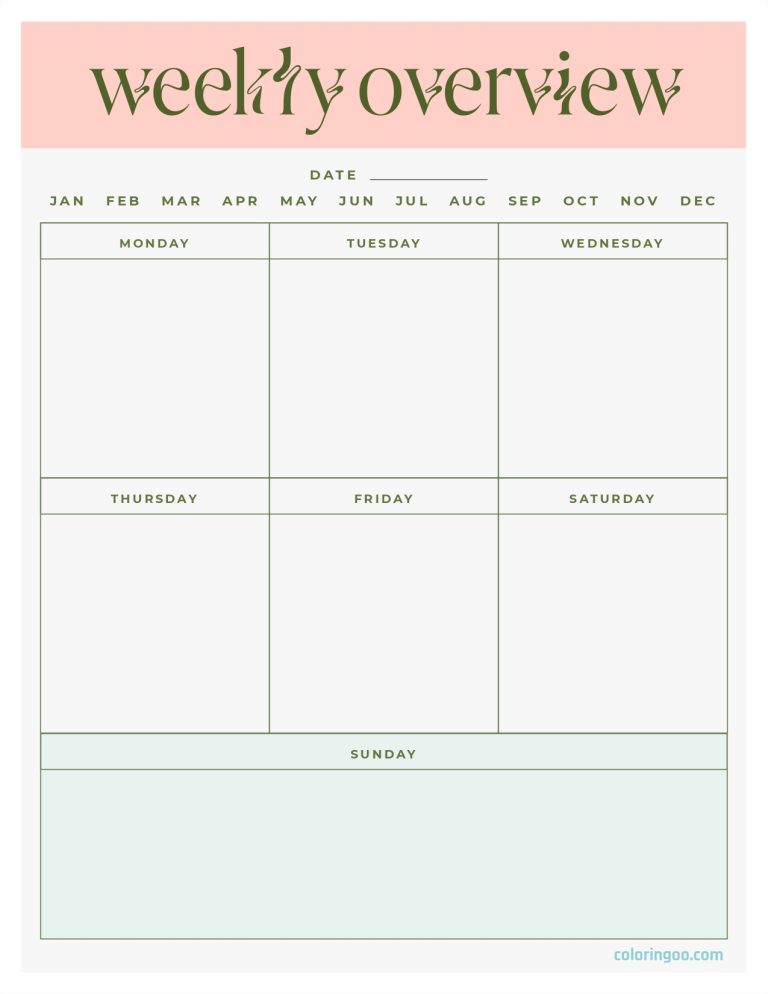 Free Printable Weekly Planner 03