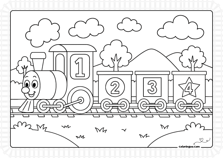 Train Coloring Pages - COLORINGOO.COM