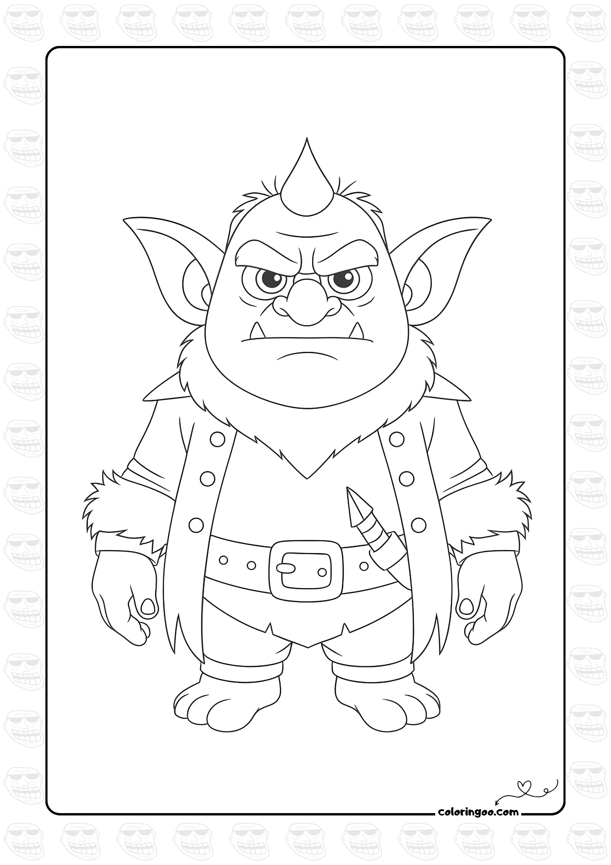 Green Goblin Coloring Page