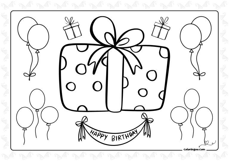 Happy Birthday Coloring Pages - COLORINGOO.COM