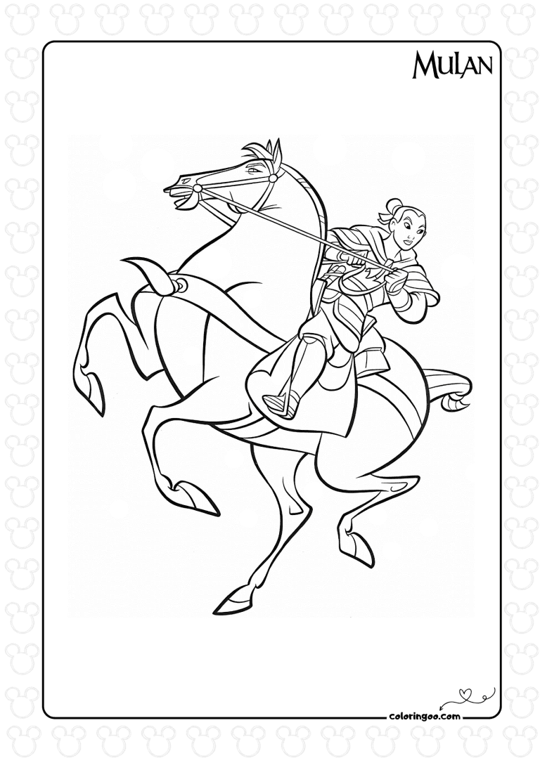 Free Printable Khan And Li Shang Coloring Page