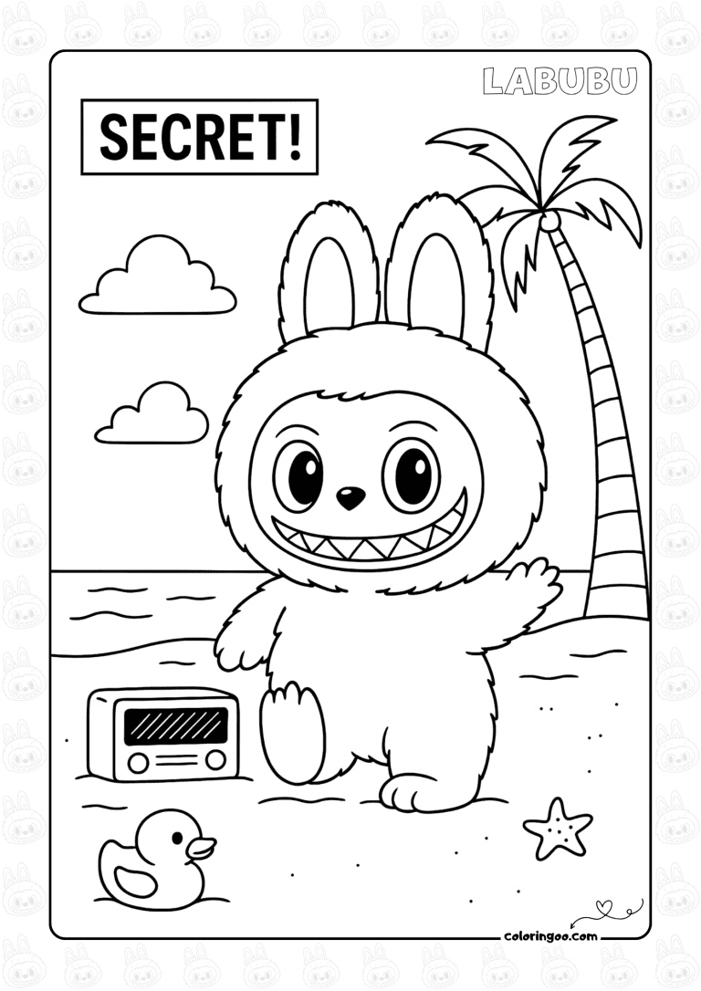 Free Printable Labubu Pdf Coloring Pages