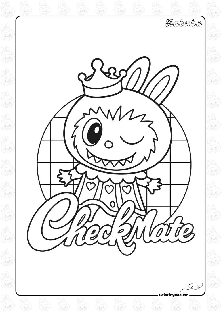 Printable Labubu Coloring Pages