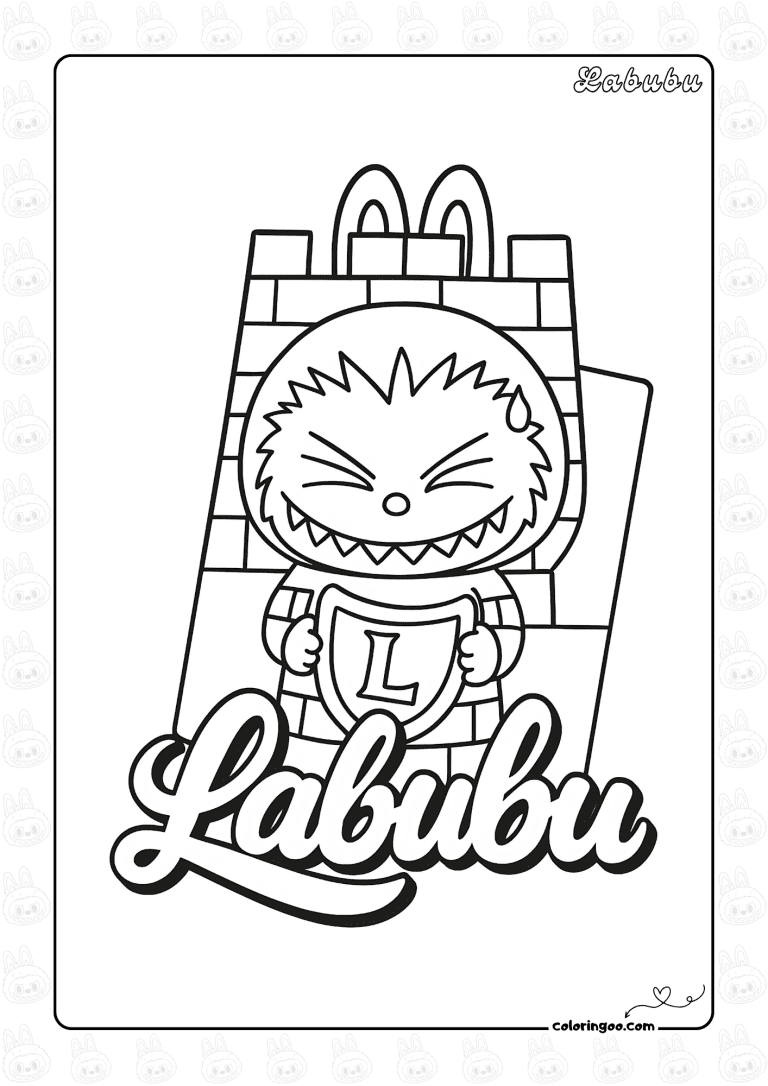 Labubu Pdf Coloring Pages