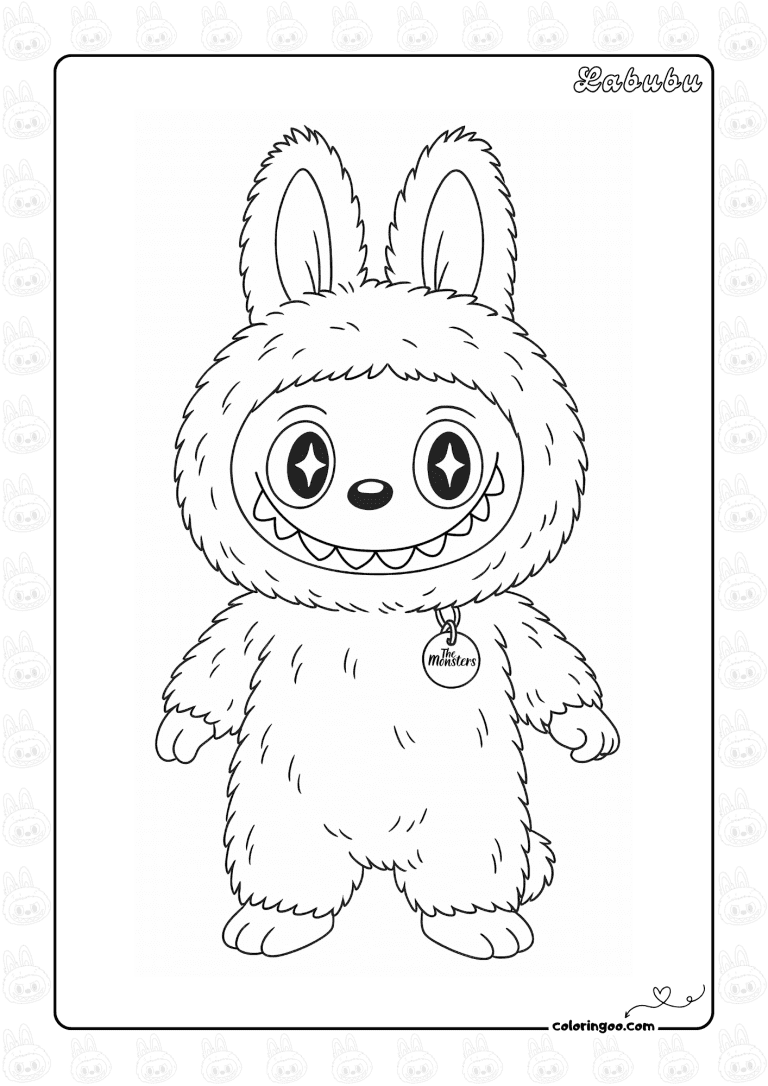 Cute Labubu Coloring Page