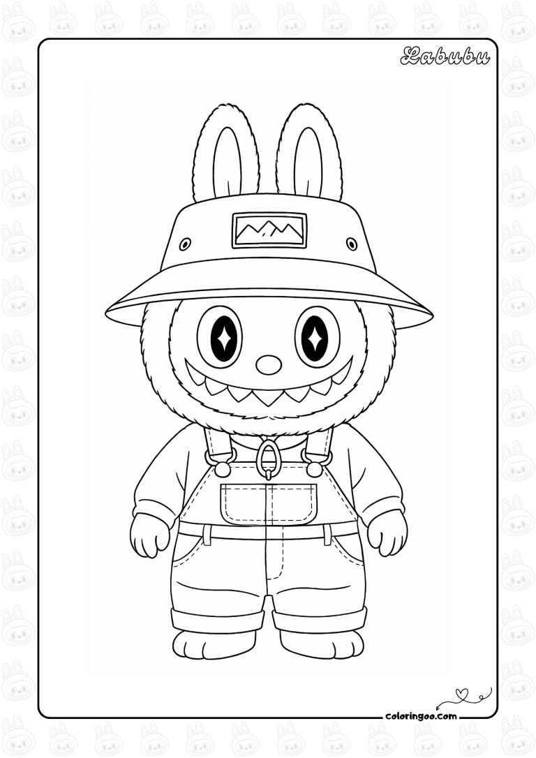 Labubu Pdf Coloring Pages