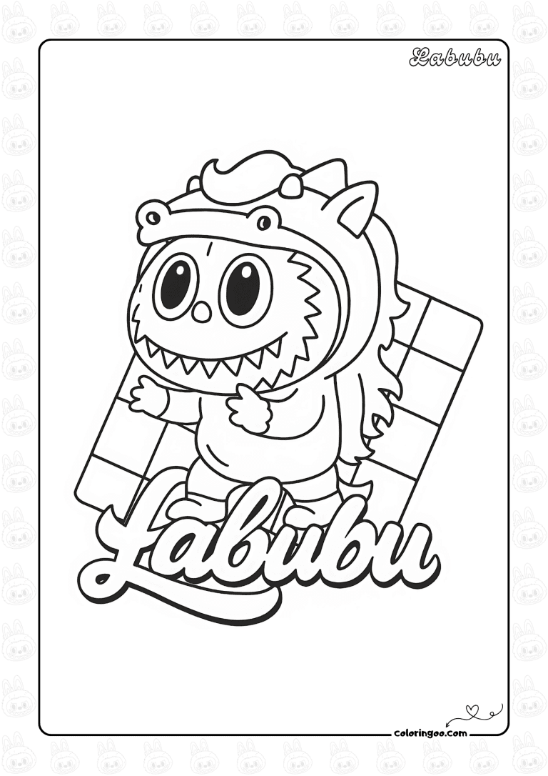 Cute Labubu Coloring Page
