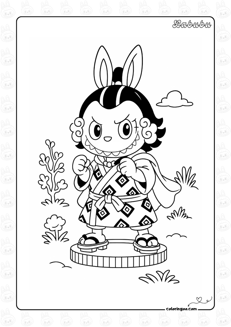 Cute Labubu Coloring Page