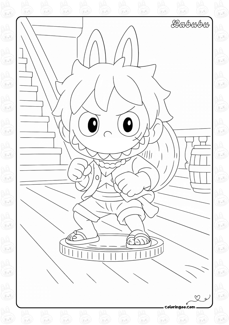 Free Printable Labubu Pdf Coloring Pages