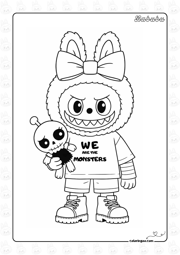 Cute Labubu Coloring Page