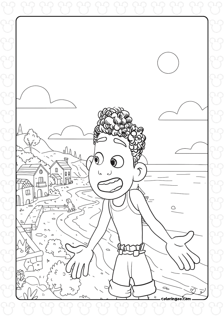 Disney Luca Coloring Sheet