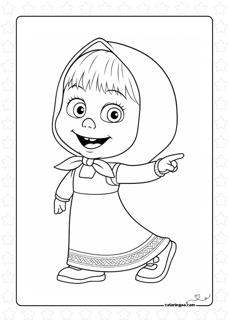 Masha and the Bear Coloring Pages - COLORINGOO.COM
