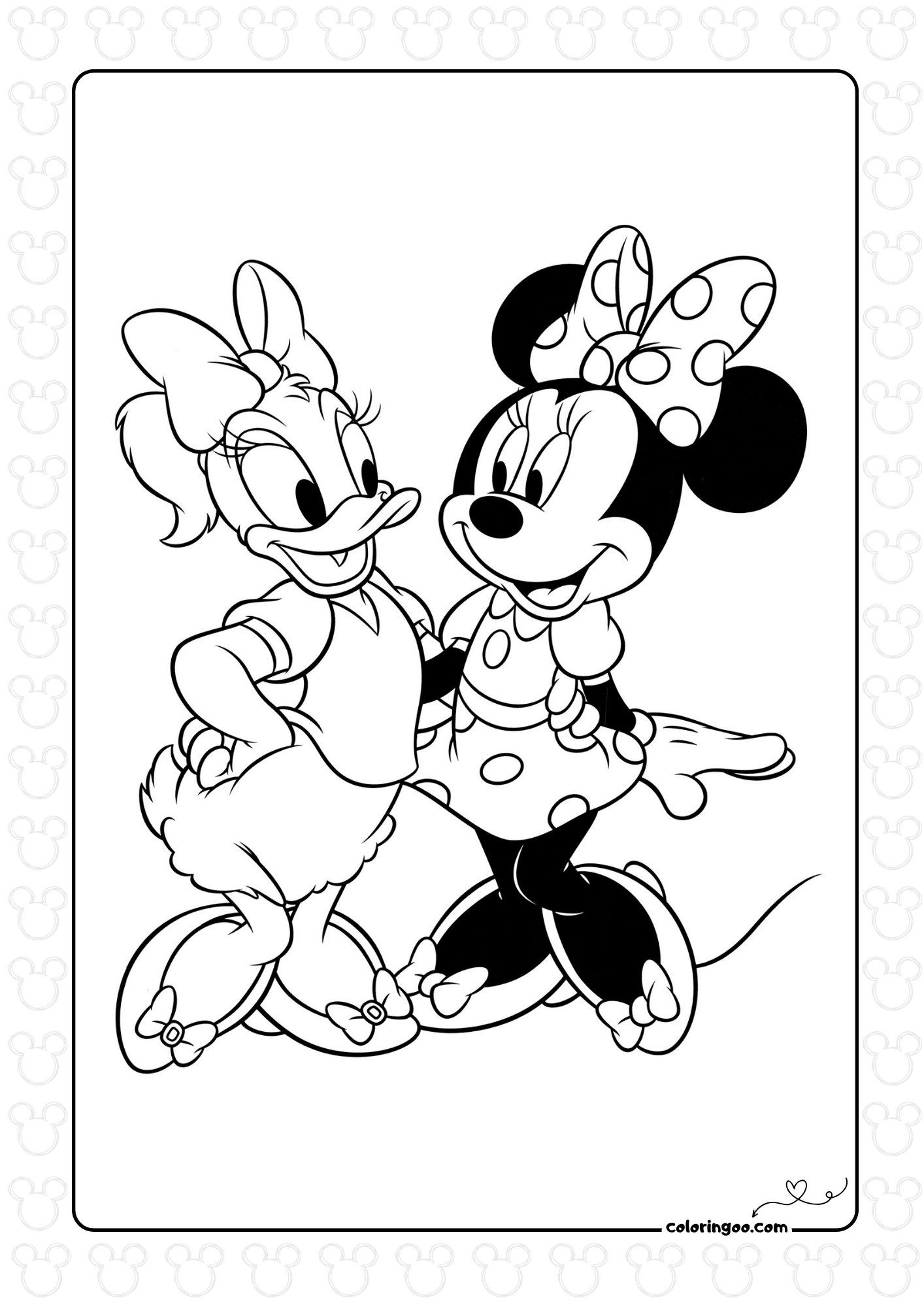 Minnie Mouse and Daisy Duck