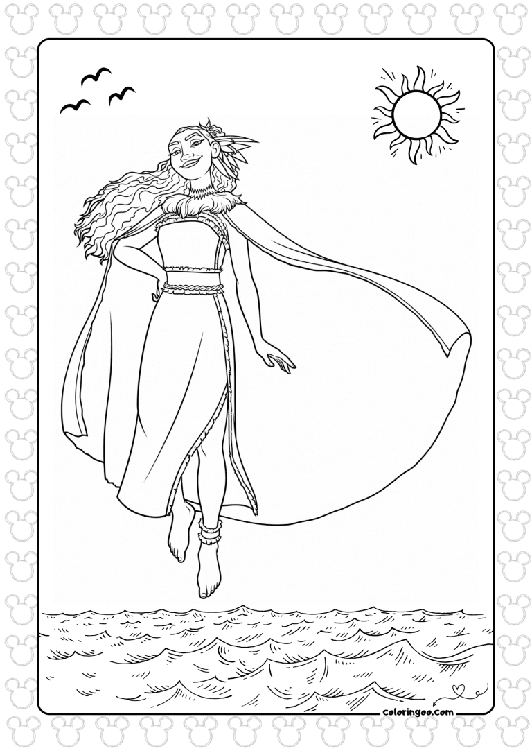 Moana 2 Matangi Coloring Pages