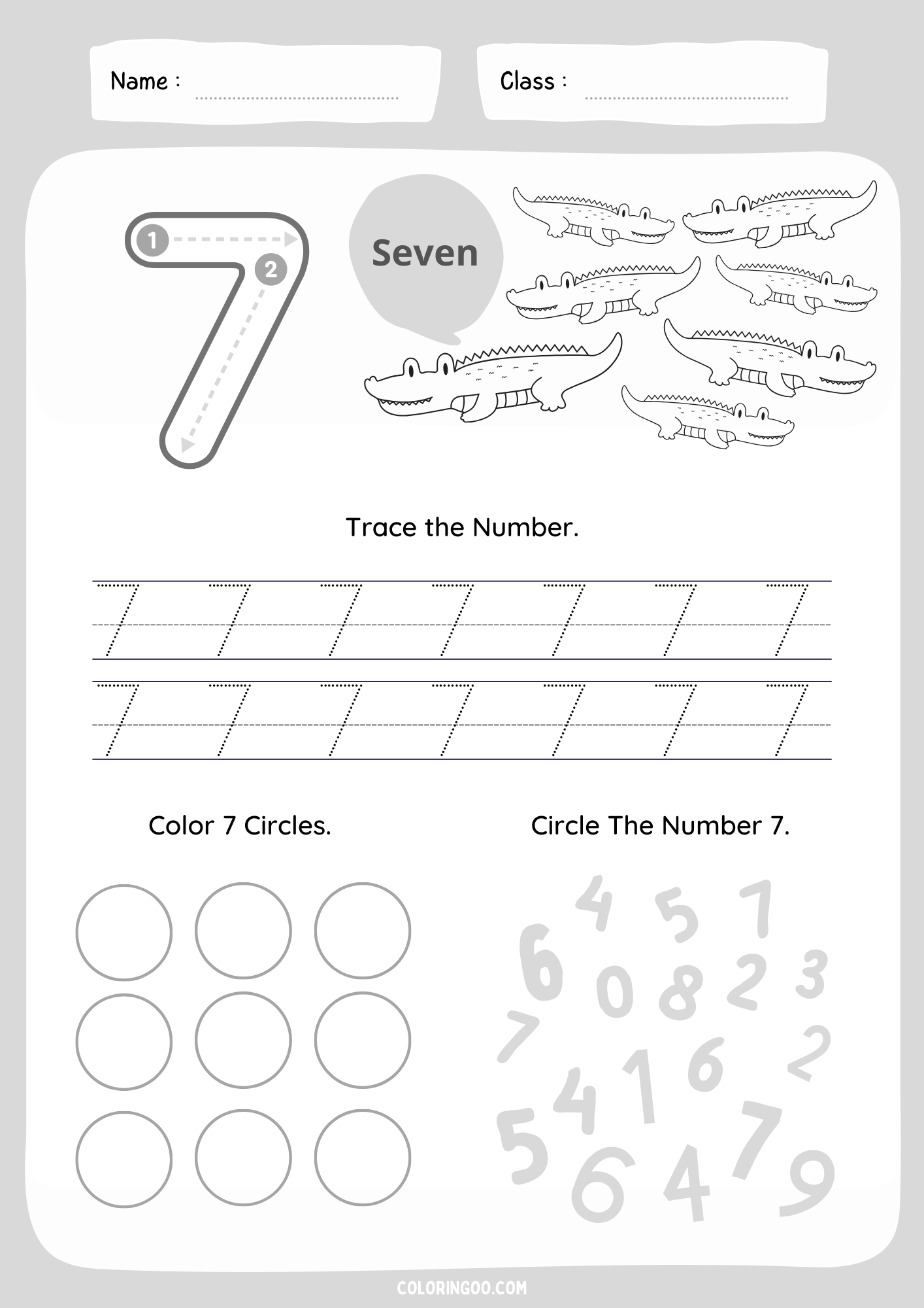 Tracing Number Worksheets