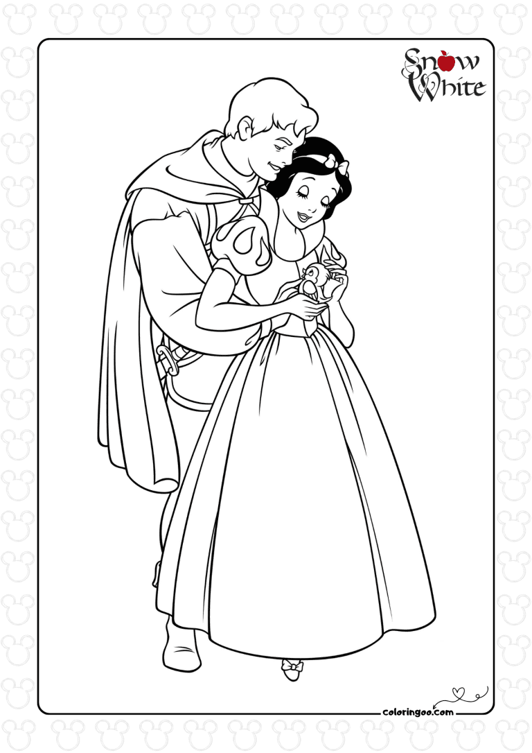 Prince and Snow White with a Bird